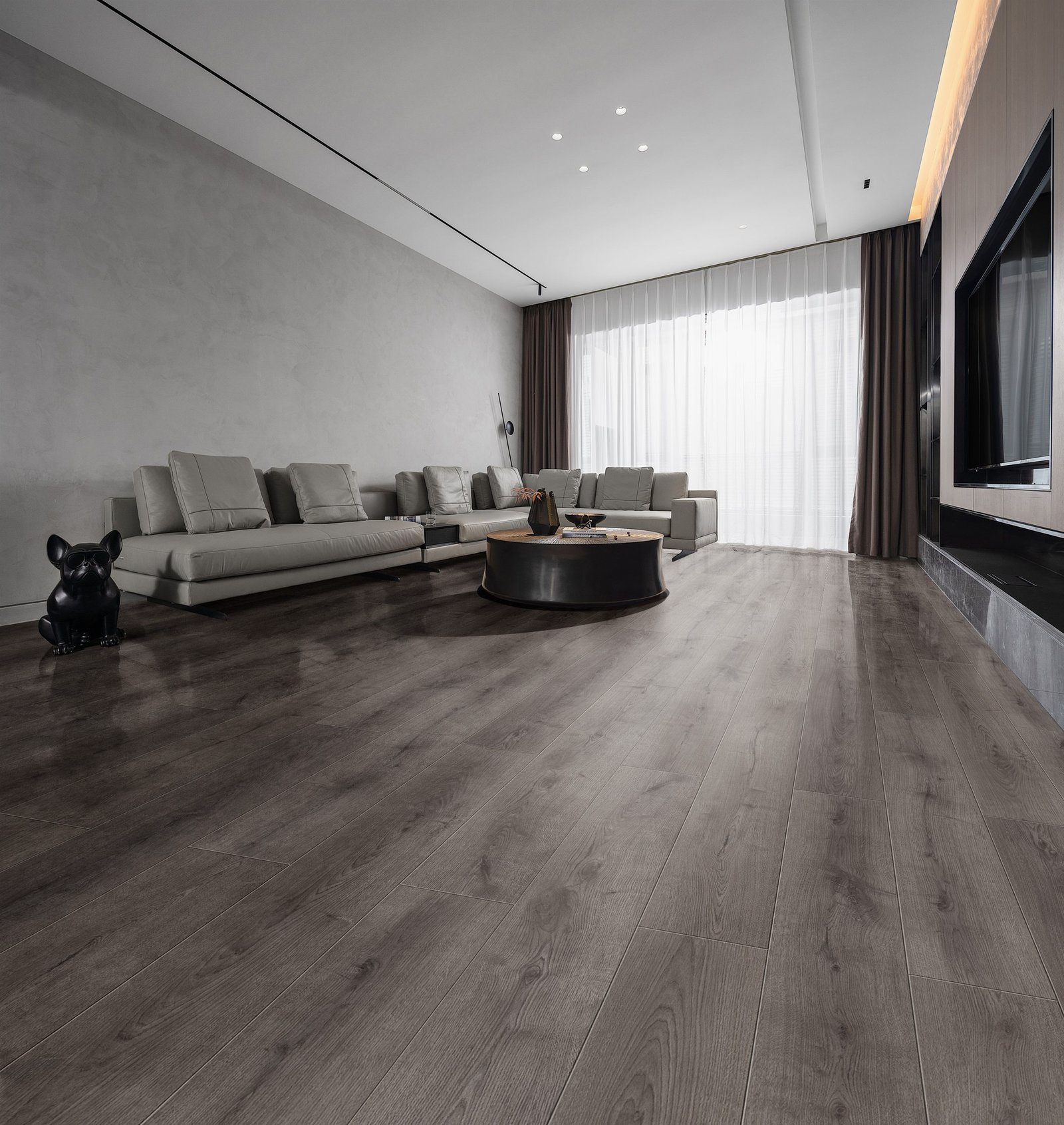 New Deluxe Laminate Carbon Grey Oak Colour 12x198x1218mm